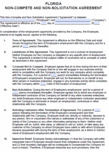 Non-competition Agreement Template (Word)