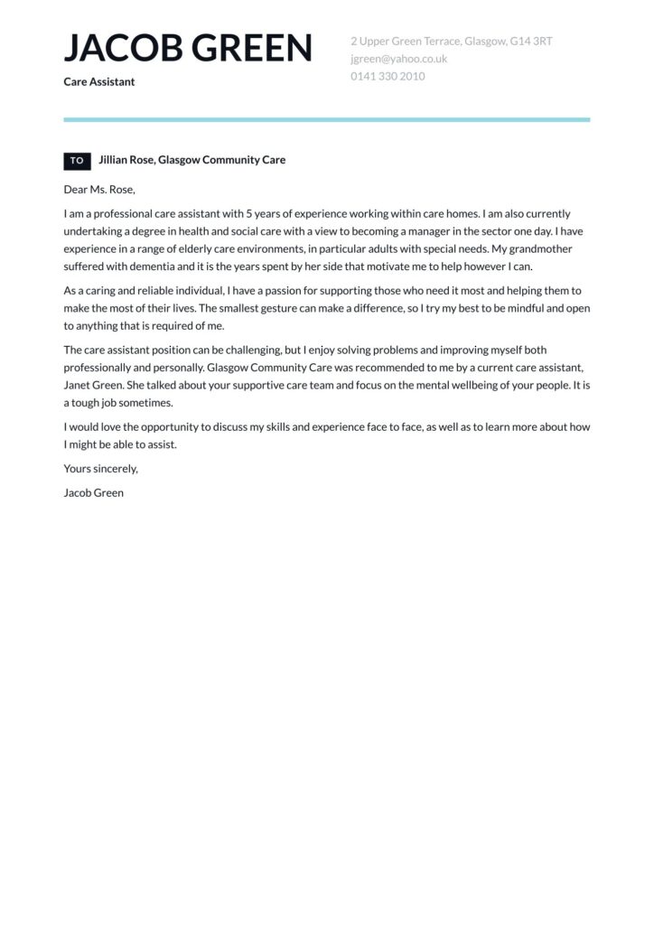 Nursing Letter of Intent Template (Word)