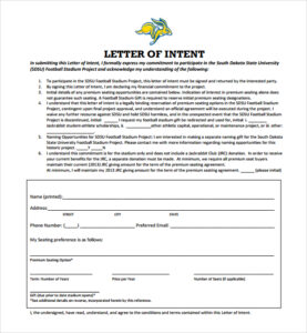 Nursing Letter of Intent Template (Word)