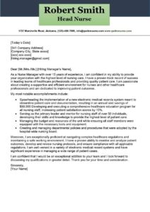 Nursing Letter of Intent Template (Word)
