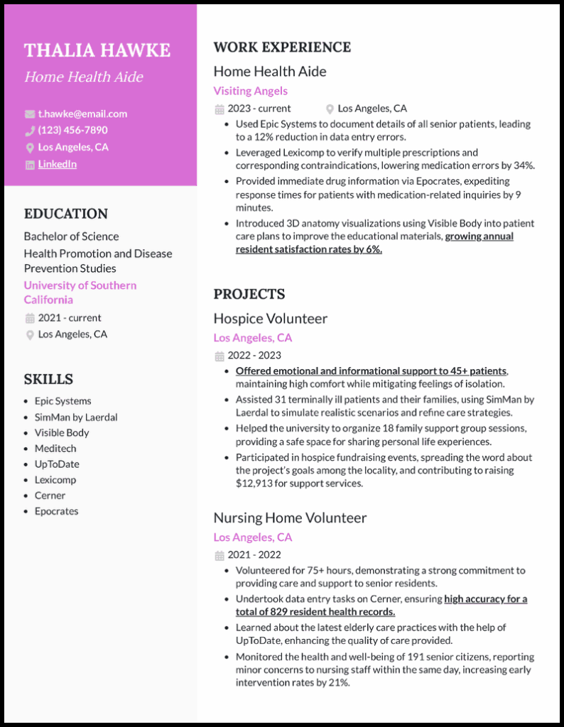Nursing Student Resume Template (Word)