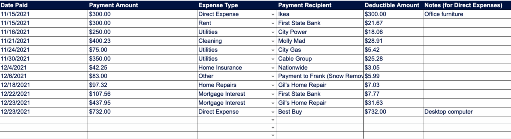 Office Commute Expense Worksheet Template
