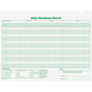 Office Staff Attendance Sheet Template