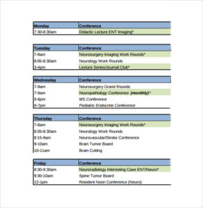 One-day Conference Schedule Template