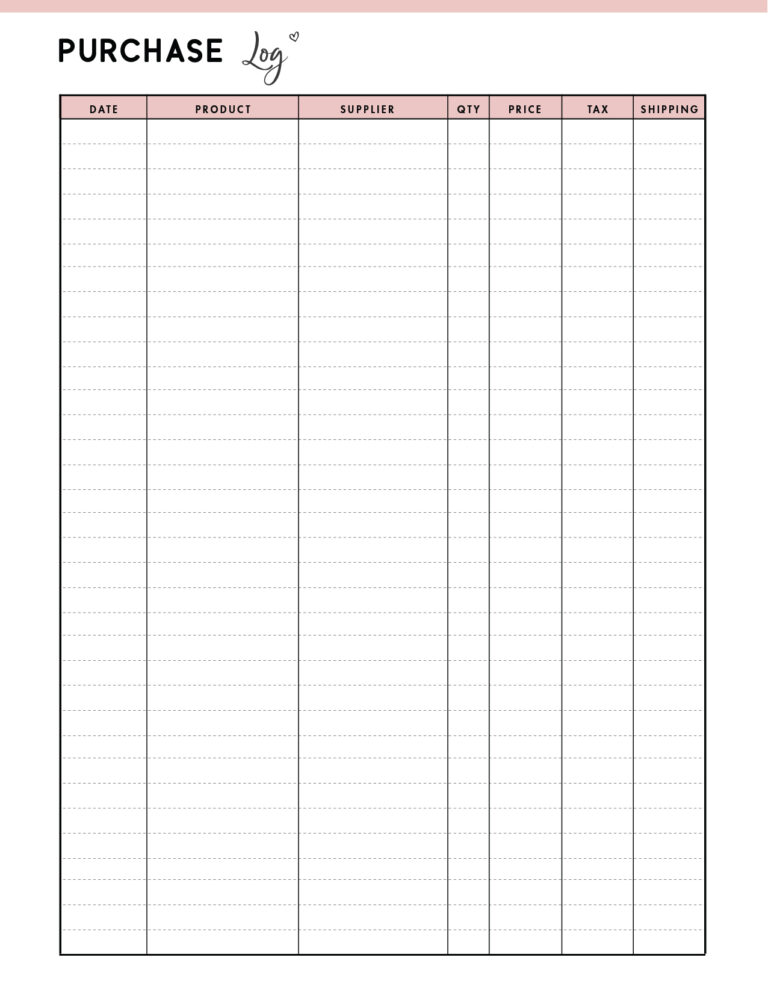 Free Printable Order Tracker Template