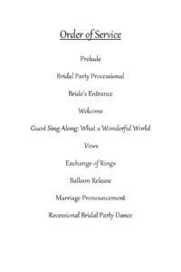 Customizable Party Program Template (Word)