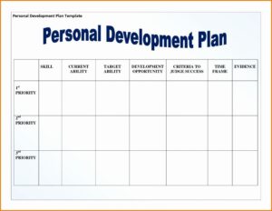 Personal Development Plan Template
