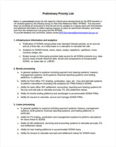 Printable Priority List Template