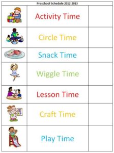Printable Preschool Daily Schedule Template