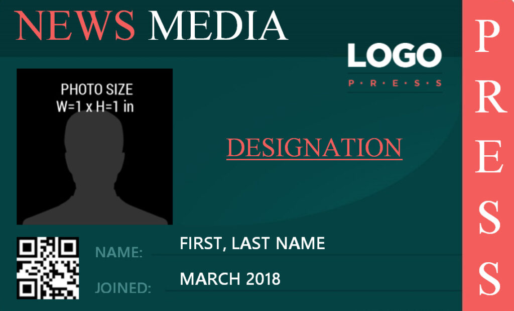 Printable Press Pass Template