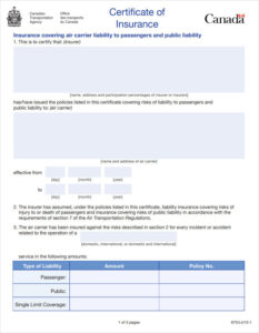 Printable Certificate of Insurance Template