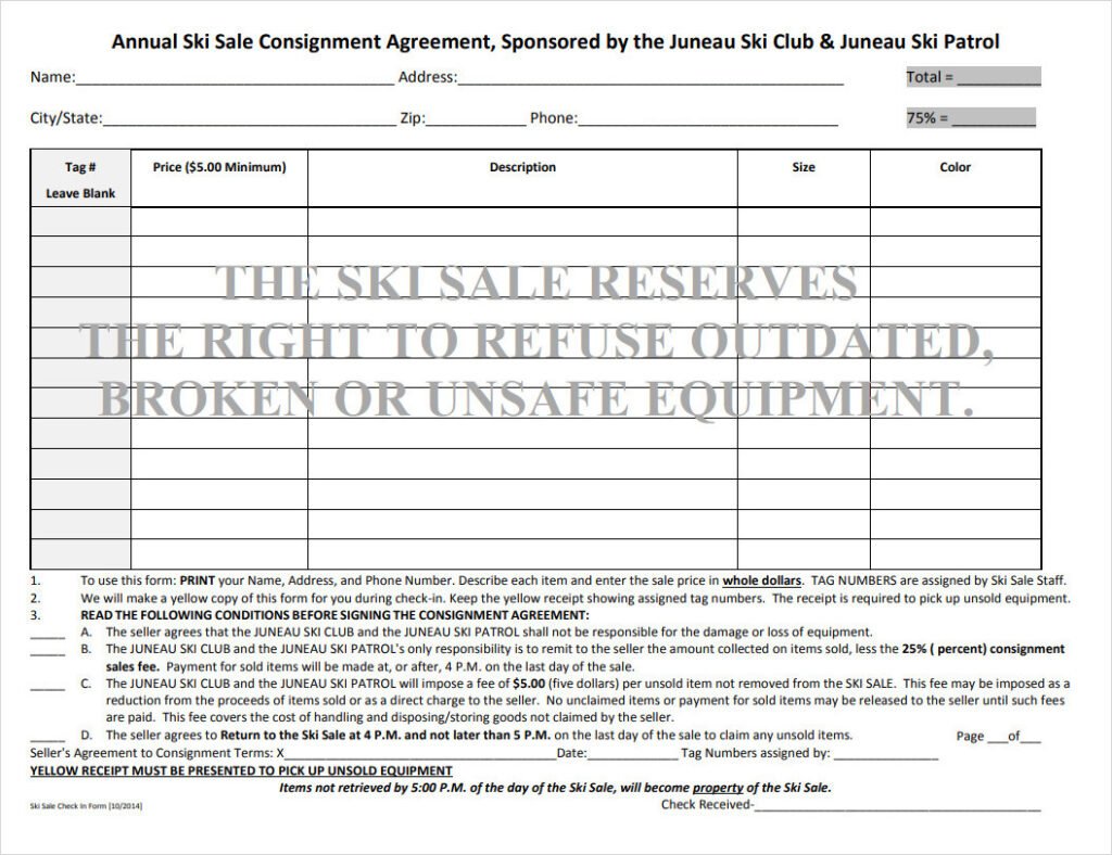Equipment Consignment Agreement Template