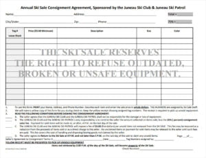 Equipment Consignment Agreement Template