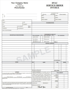 Printable HVAC Invoice Template