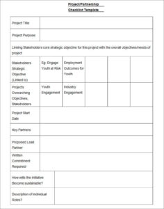 Project Completion Checklist Template