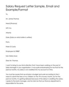 Salary Request Letter Template (Word)