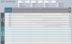Production Shift Schedule Template