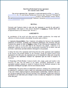 Professional Services Agreement Template