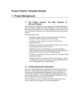 Project Charter Template (Word)