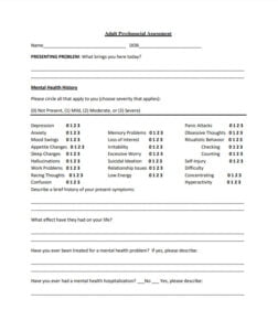 Psychosocial Assessment Template