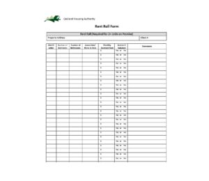 Rent Roll Template (Word)