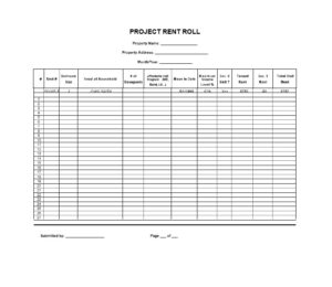 Rent Roll Template (Word)