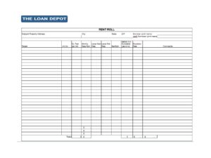 Rent Roll Template (Word)