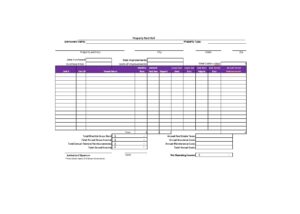 Rent Roll Template (Word)