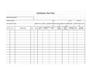 Rent Roll Template (Word)