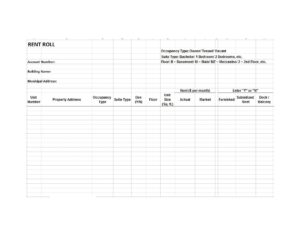 Rent Roll Template (Word)