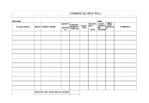 Rent Roll Template (Word)