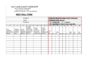 Rent Roll Template (Word)