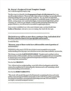 Printable Grant Proposal Template
