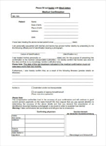 Disability Sample Letter From Doctor Confirming Illness