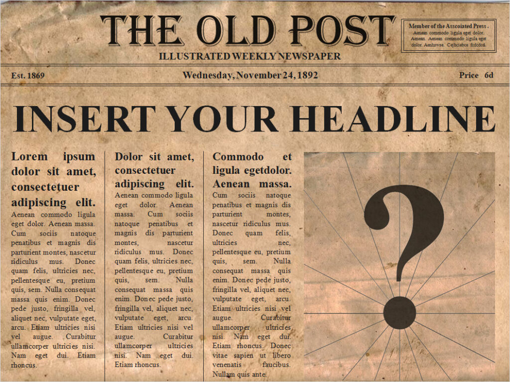 Old Newspaper Template