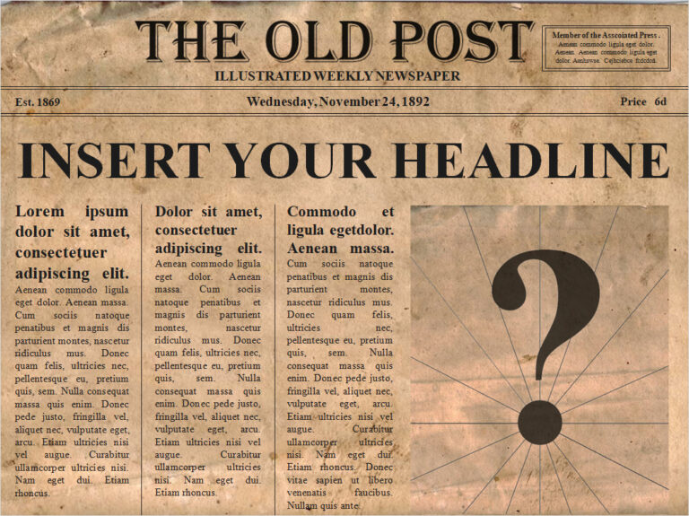 Old Newspaper Template