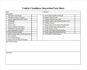 Printable Auto Detailing Checklist Template