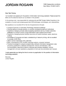 Information Technology Manager Cover Letter Template