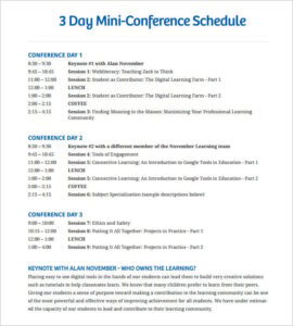 One-day Conference Schedule Template