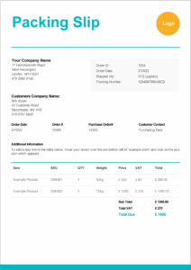 Free Printable Packing Slip Template