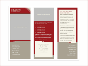 Customizable Pamphlet Template (Word)