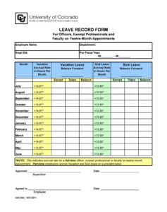 Vacation and Leave Tracker Template