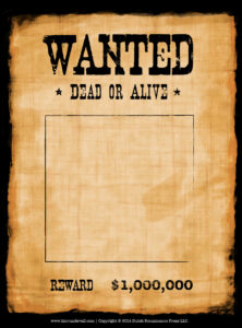 Free Printable Wanted Poster Template