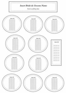 Printable Wedding Seating List Template