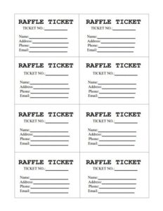 Raffle Ticket Template (Word)