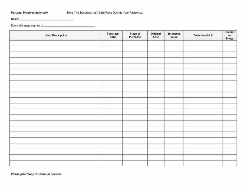 Small Business Inventory Spreadsheet Template