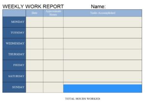 Weekly Telework Log Template (Excel)