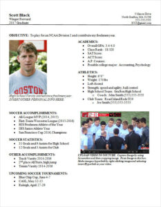 Printable Soccer Player Profile Template