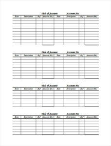 Printable General Ledger Template