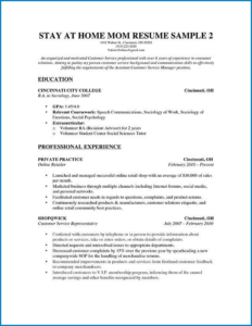 Stay-At-Home Mom Resume Template (Word)